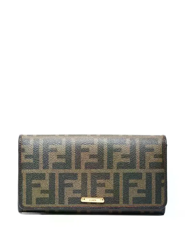 Fendi 2015-2020s Zucca Logo Wallet - Brown