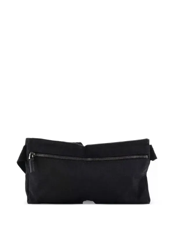 Gucci Vintage Double Gg Canvas Belt Bag - Black