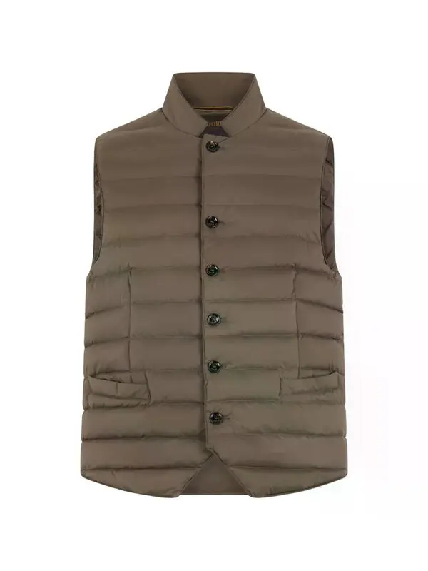MOORER Button-front Padded Gilet
