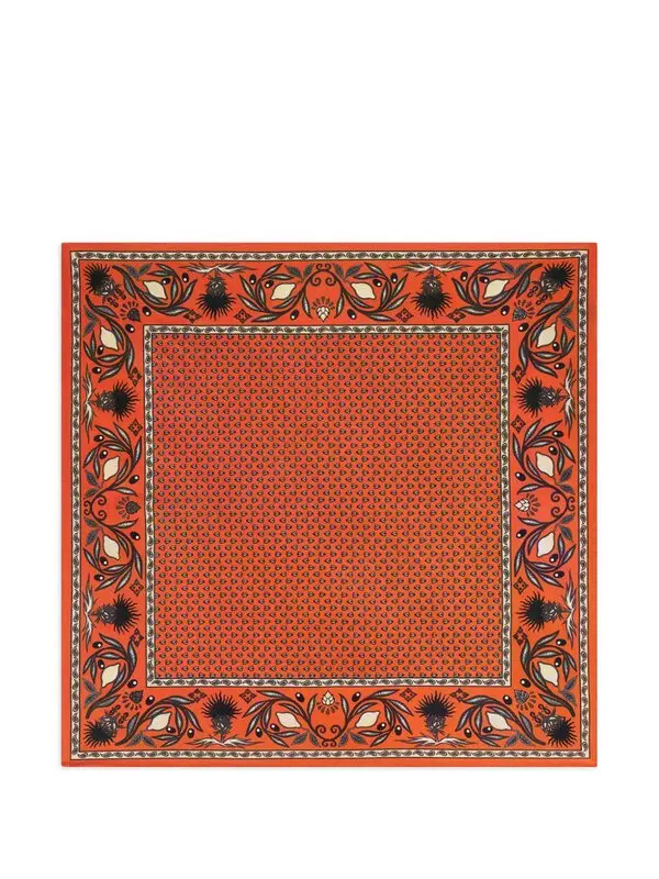FURSAC Border-detail Pocket Square - Orange