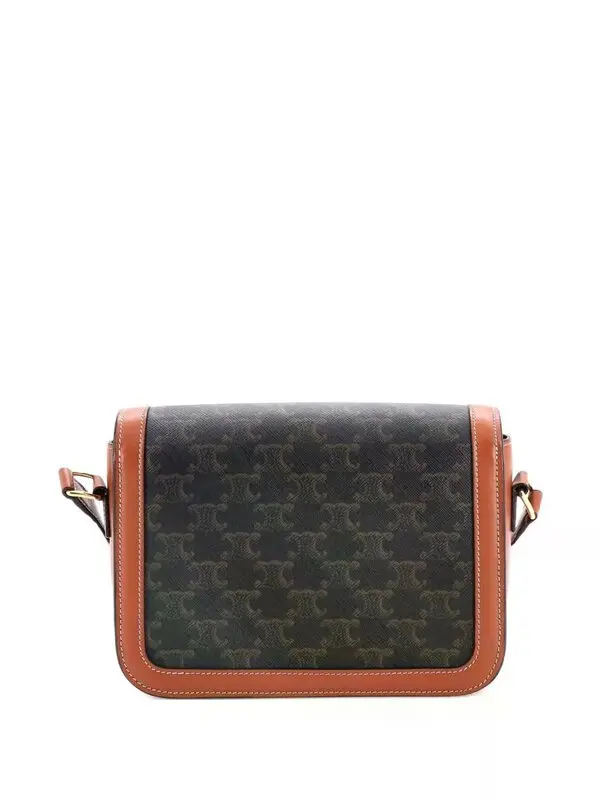 Celine Triomphe Coated Canvas Medium Shoulder Bag - Brown