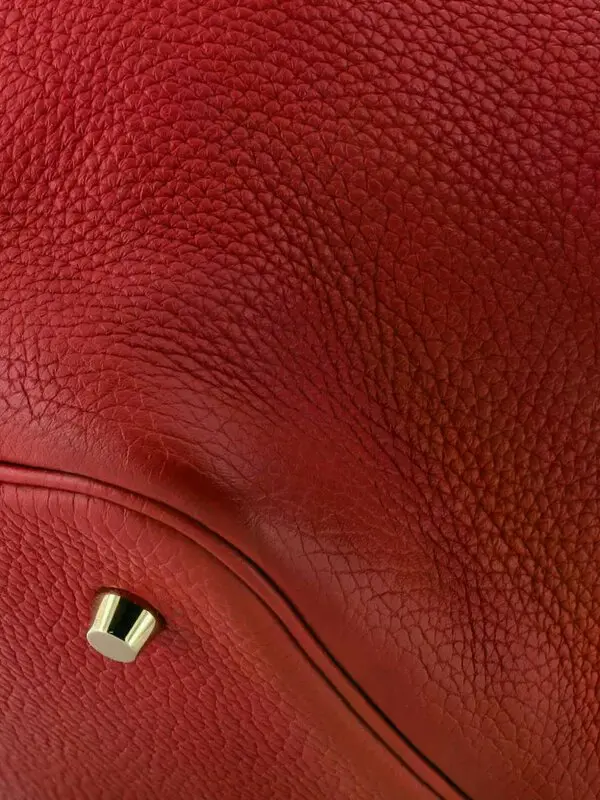 Hermès Picotin Lock Clemence Mm Bucket Bag - Red
