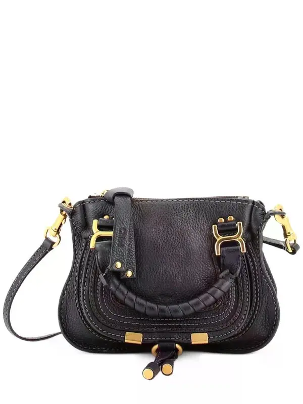 Chloé Marcie Leather Baby Satchel Crossbody Bag - Black