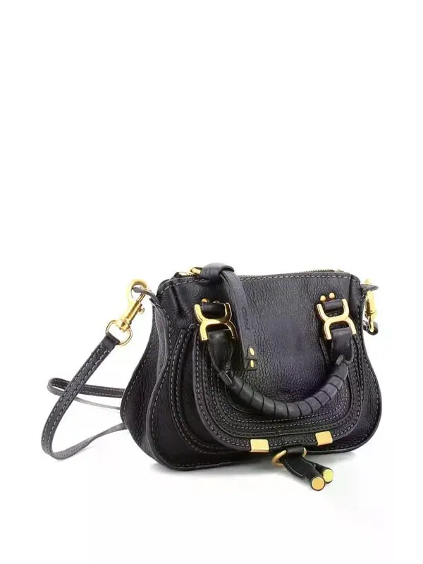 Chloé Marcie Leather Baby Satchel Crossbody Bag - Black