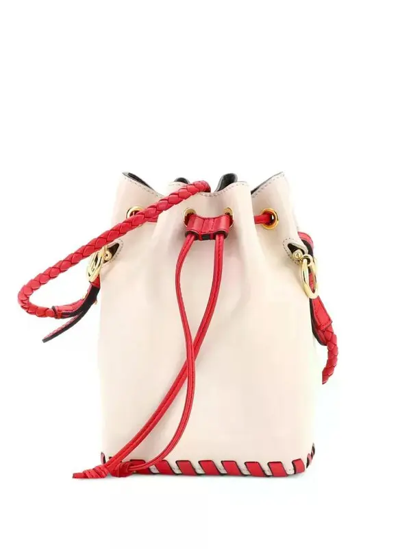 Fendi Mon Tresor Whipstitch Leather Mini Bucket Bag