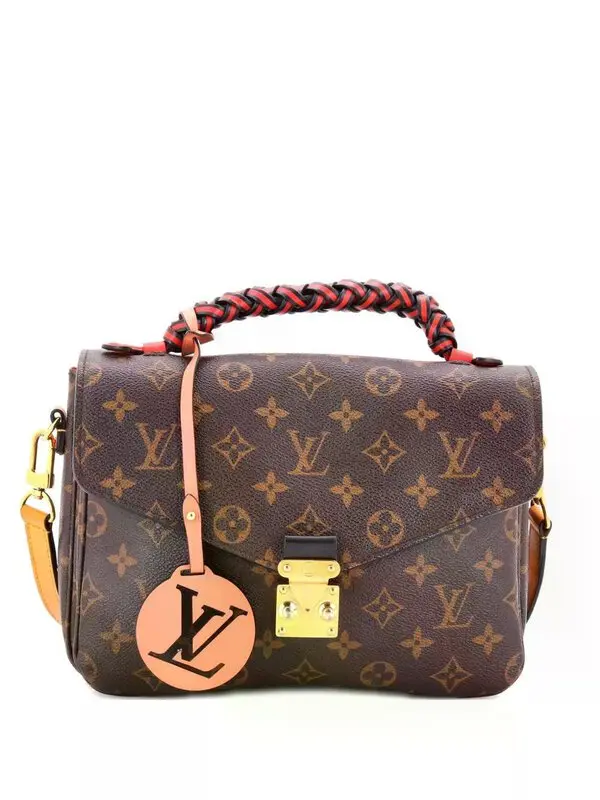 LOUIS VUITTON Braided Handle Pochette Metis - Brown