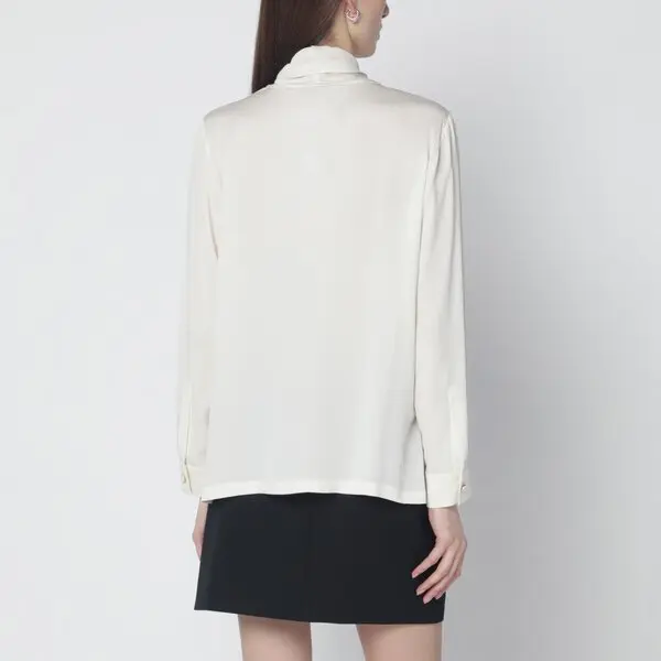 Max Mara Silk Charmeuse Blouse - Beige