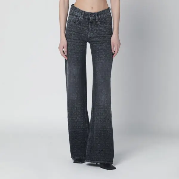 Balenciaga Washed Jeans With Jacquard Logos