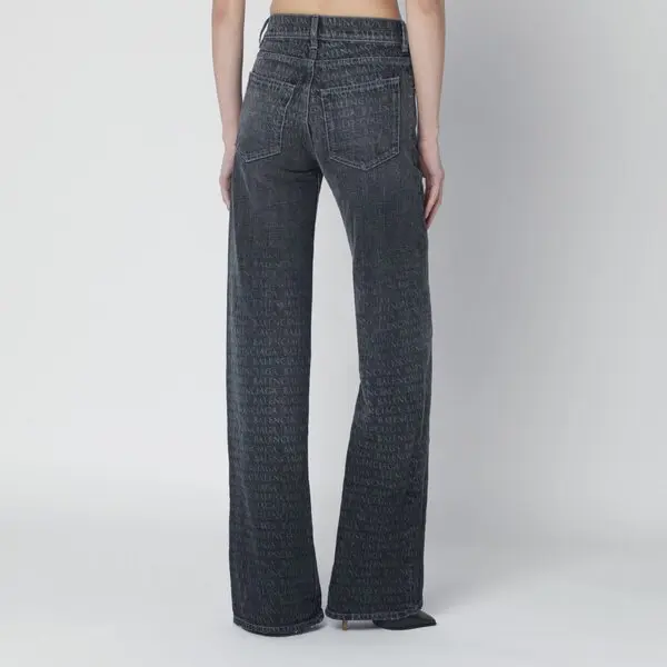 Balenciaga Washed Jeans With Jacquard Logos