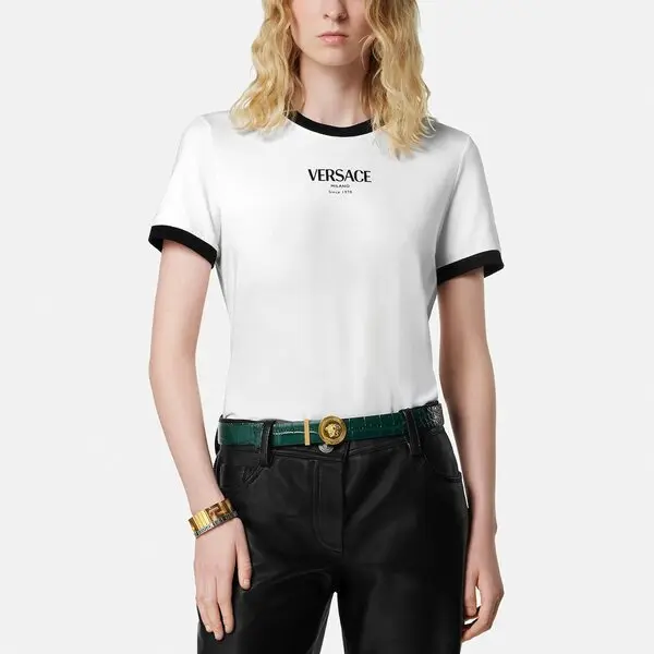 Versace Stretch Viscose Jersey T-shirt - White