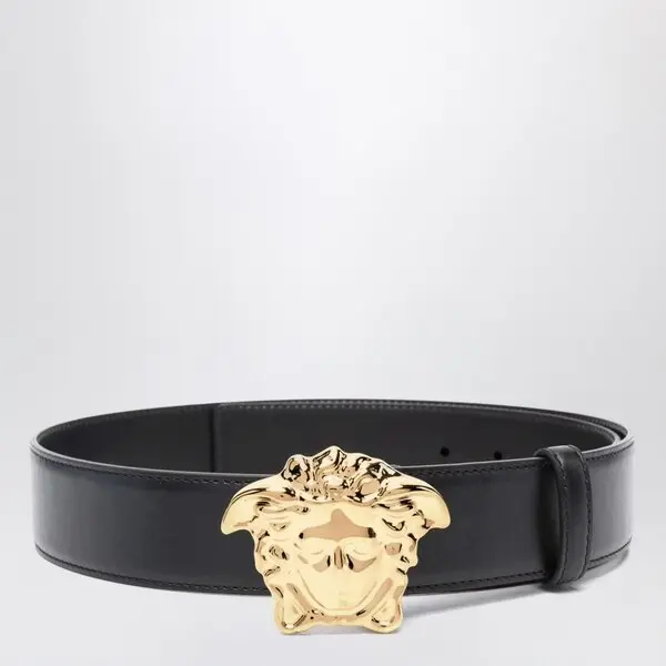 Versace Belt With Medusa Head Buckle - Black