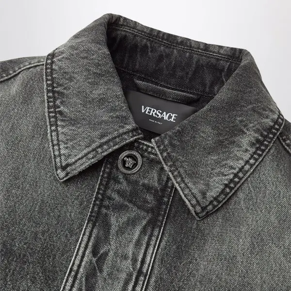 Versace Denim Blouson Jacket - Grey
