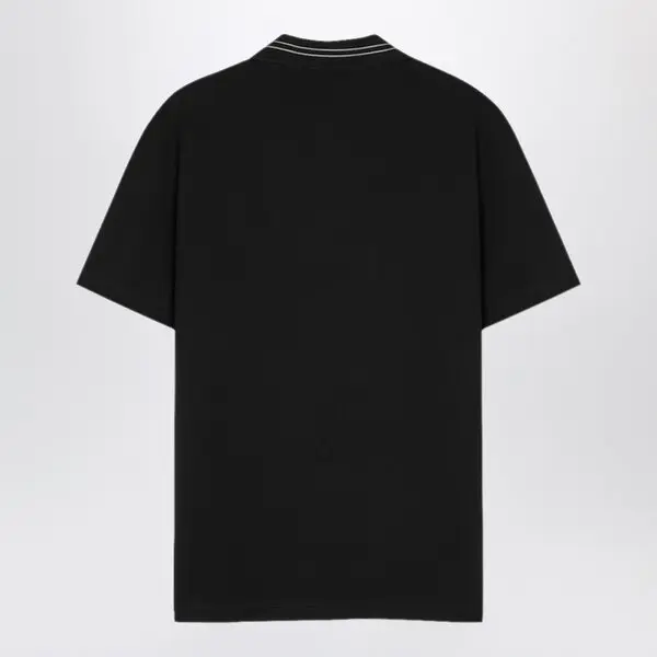 Versace Polo Shirt With Medusa Embroidery - Black