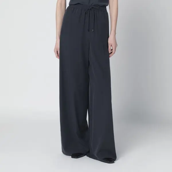 Max Mara Wide-leg Silk Trousers - Blue