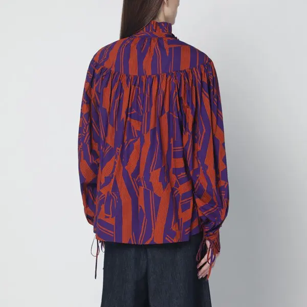 Dries Van Noten Loose Fit Shirt With Ruffle Details - Orange
