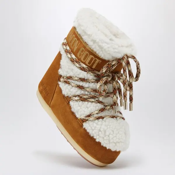 Moon Boot Shearling Icon Low Boots - Brown