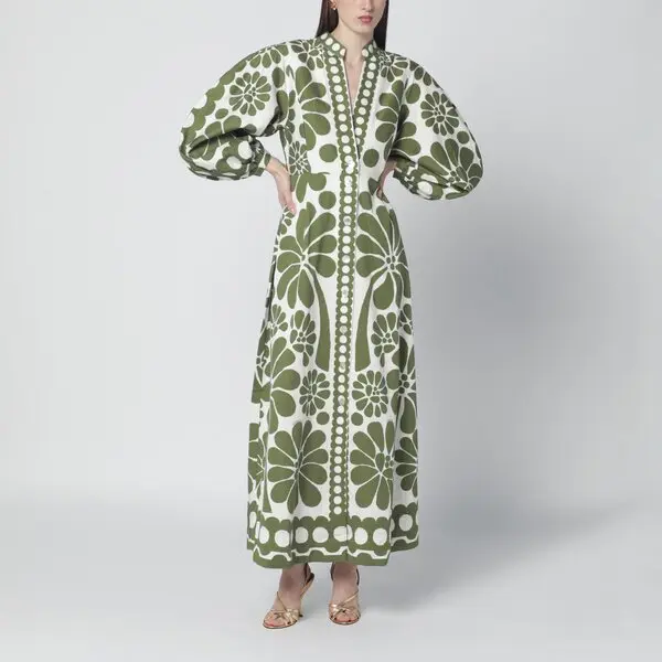 Farm Rio Palermo Printed Maxi Skirt - Green