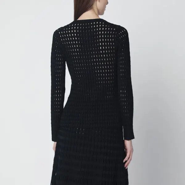 Simkhai Mabel Openwork Knit Cardigan - Black