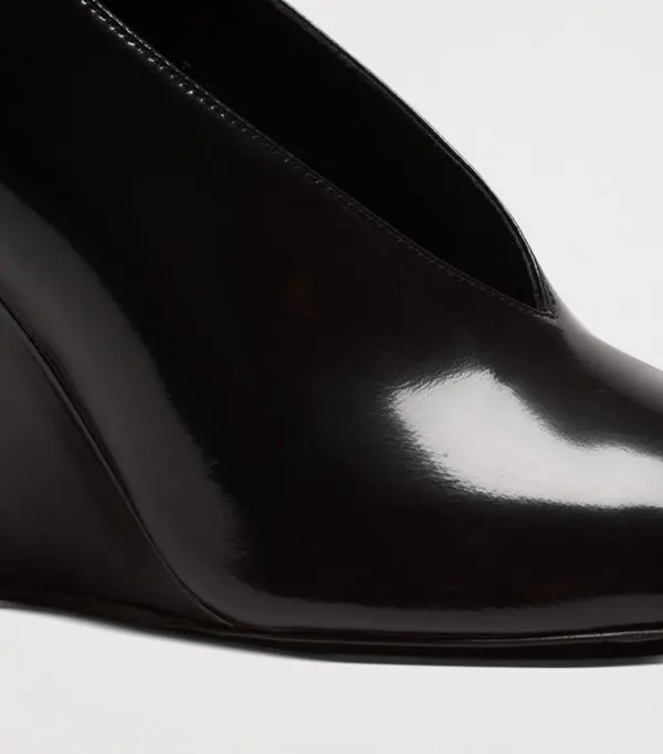 Balmain 95 Patent Leather Wedge Pumps - Black