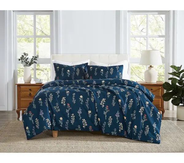 CANNON Avery Floral Full/queen 3 Piece Duvet Co Ver Set - One-color