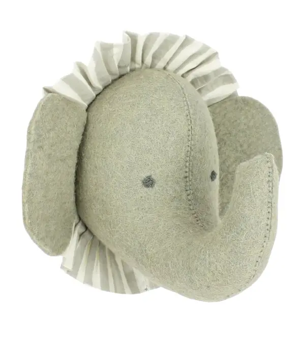 FIONA WALKER Mini Organic Wool Elphant Head Decoration