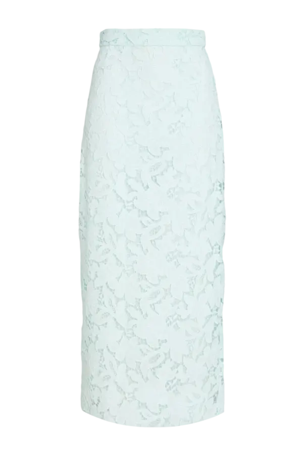 Zimmermann Guipure Lace Midi Pencil Skirt