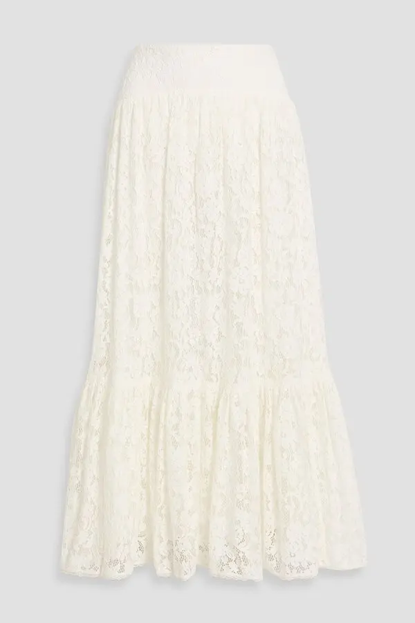 Zimmermann Cotton-blend Corded Lace Maxi Skirt