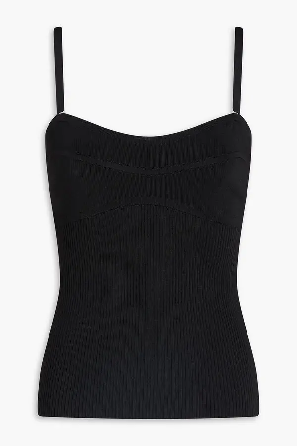 Zimmermann Ribbed-knit Top - Black