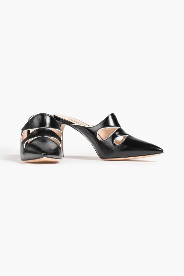 Casadei Cutout Leather Mules