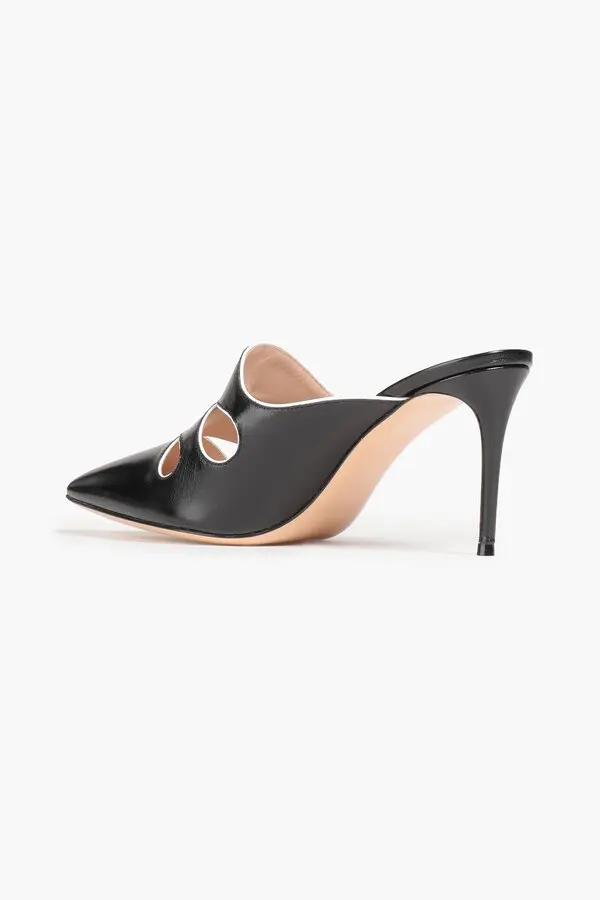 Casadei Cutout Leather Mules