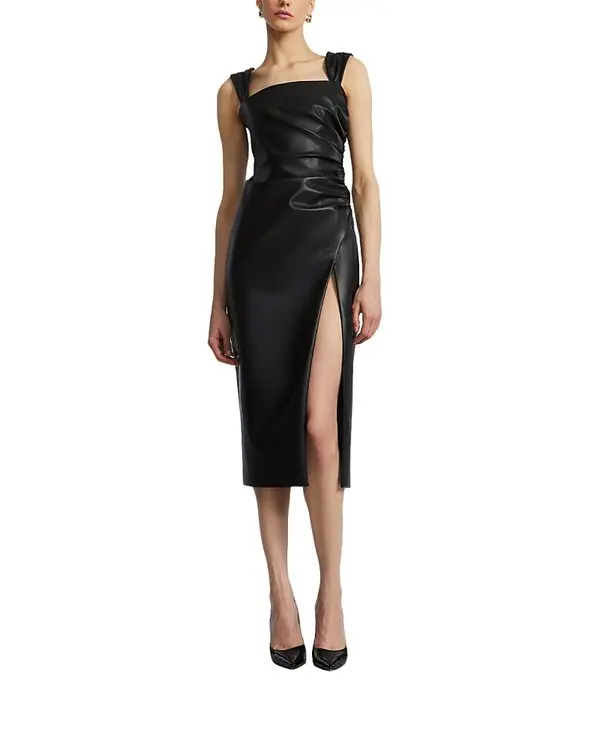 Bcbgmaxazria Leather Dress With Slit