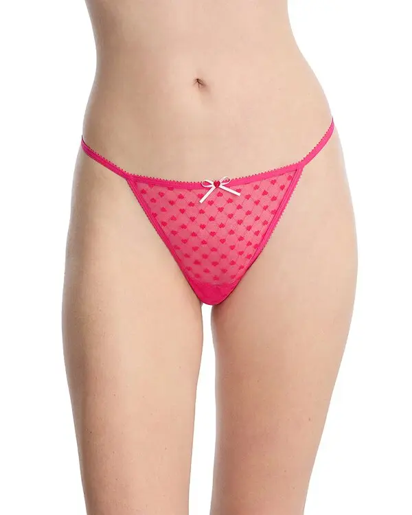 SKARLETT BLUE Heart Breaker G-string Thong - Neon Fuschia
