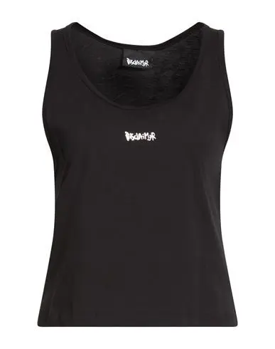 DISCLAIMER Tank Top In Cotton - Black