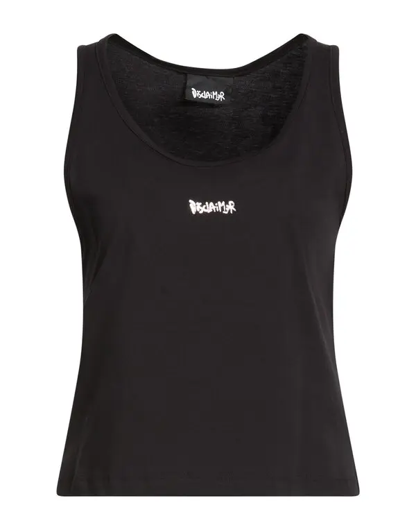 DISCLAIMER Tank Top In Cotton - Black