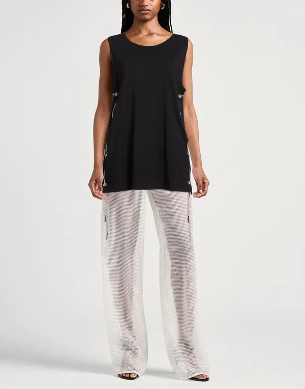 DISCLAIMER T-shirt With Appliqués And Crystals