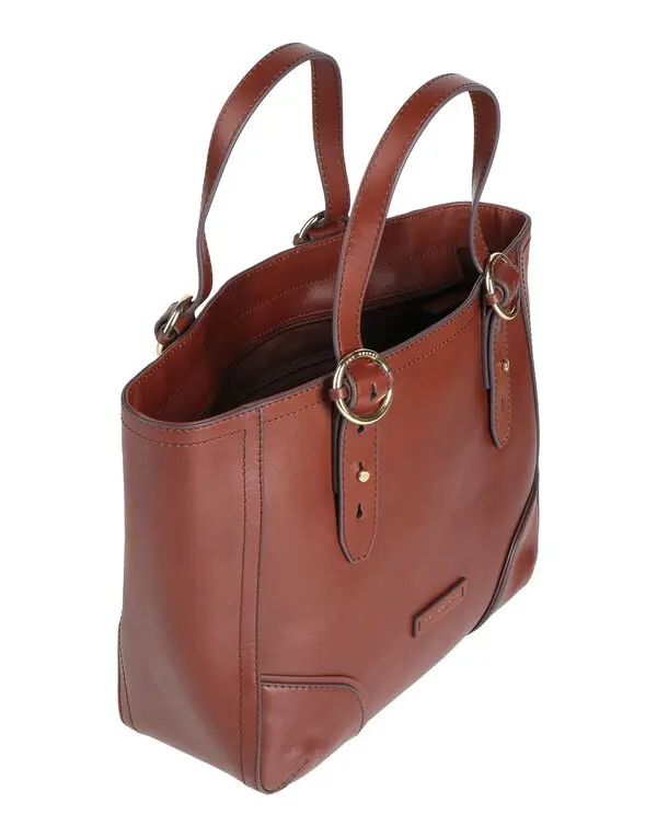THE BRIDGE Leather Tote With Logo
