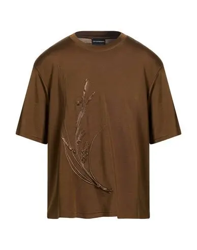 Emporio Armani T-shirt Size Viscose, Cotton, Polyamide - Brown