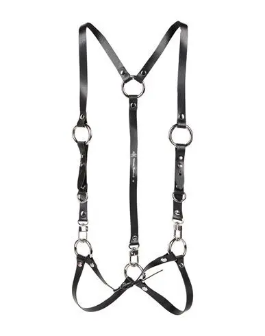 VIVIENNE WESTWOOD Leather Harness Belt With Appliqués - Black