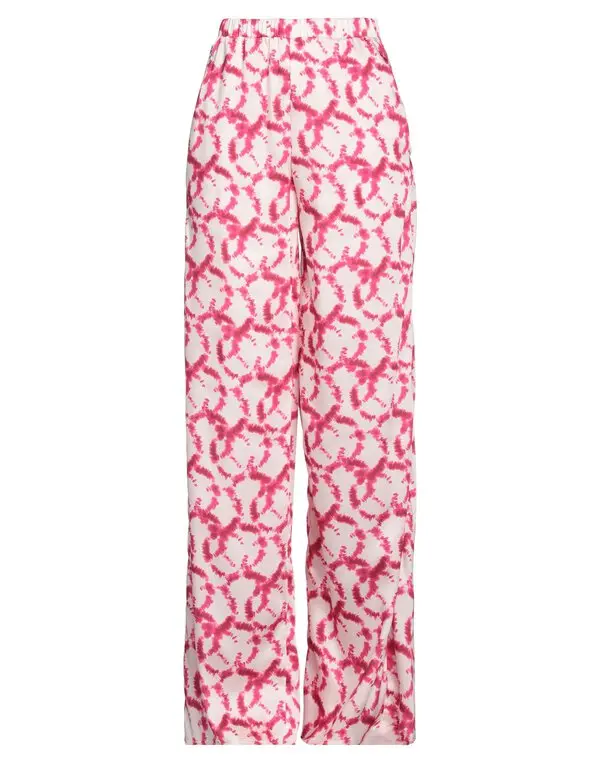 JIJIL Wide-leg Satin Pants With Tie-dye Print - Pink