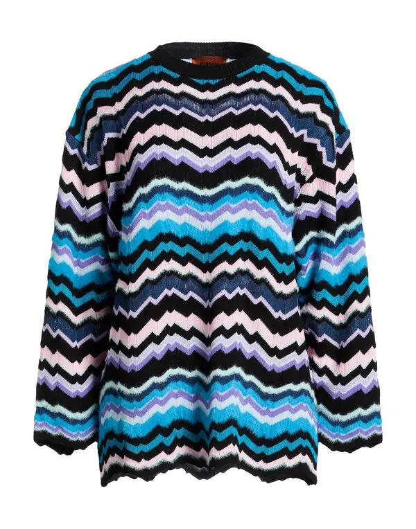 Missoni Sweater In Viscose, Wool, And Polyamide - Blue