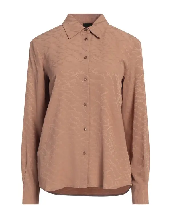 Pinko Jacquard Logo-print Shirt - Beige