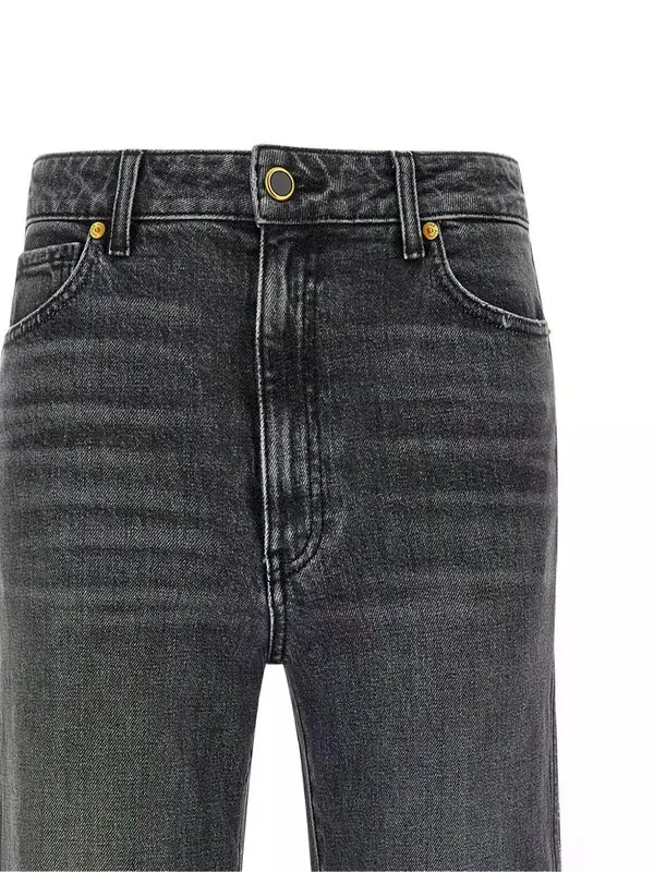 Khaite Stonewashed Straight Leg Jeans