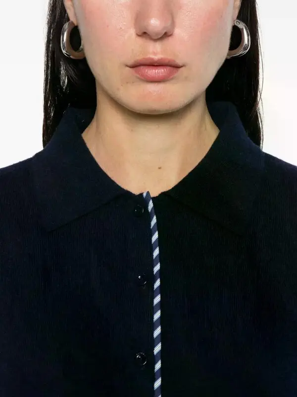 Sandro Striped Wool And Cashmere Cardigan