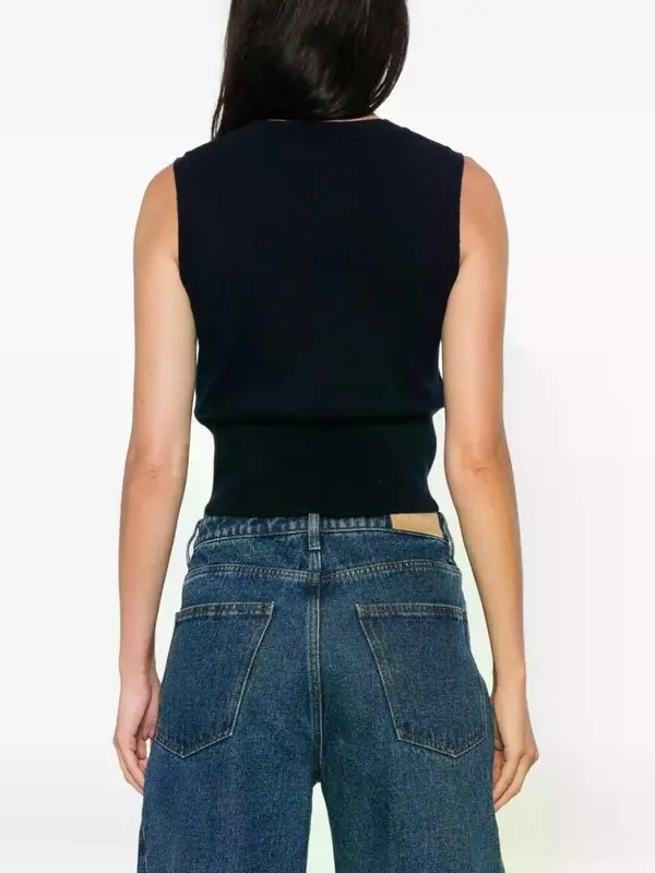Sandro Cropped Striped Knit Top