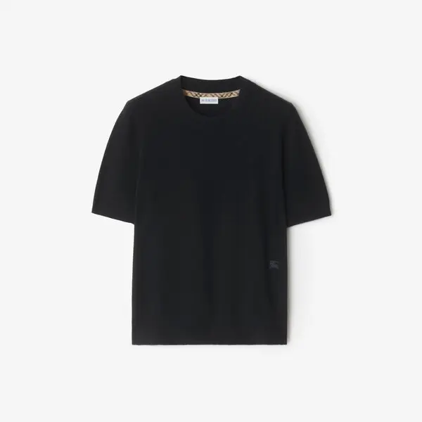 Burberry Cashmere Blend Knit Top - Black