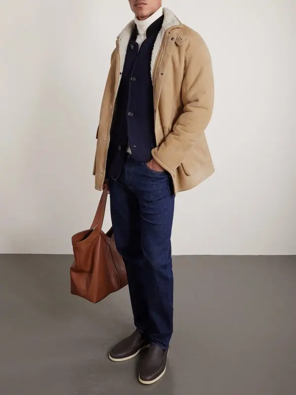 Loro Piana Shearling Car Coat
