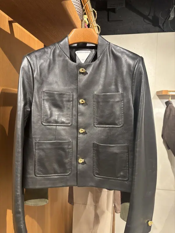 Bottega Veneta Leather Jacket - Black