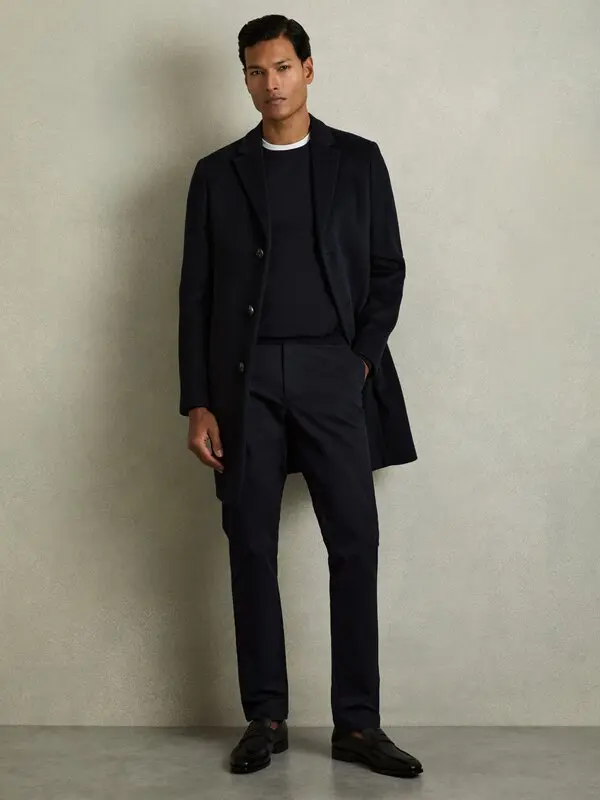 REISS Pitch Washed-cotton Slim-fit Chinos