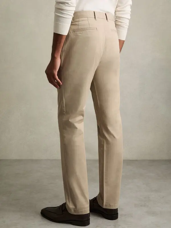 REISS Pitch Washed-cotton Slim-fit Chinos