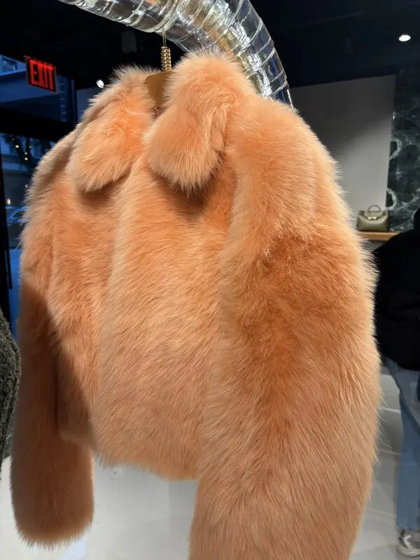 Bottega Veneta Fur Coat - Peach